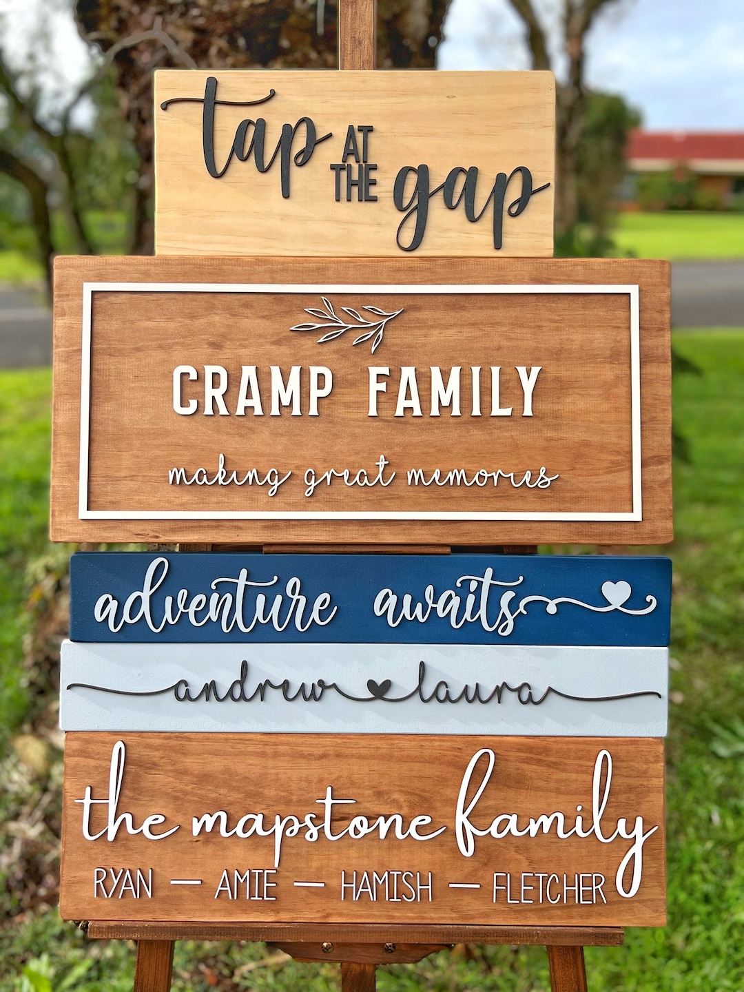 Layered Timber Signs Home, Family, Man Cave, Anniversary, Wedding ...