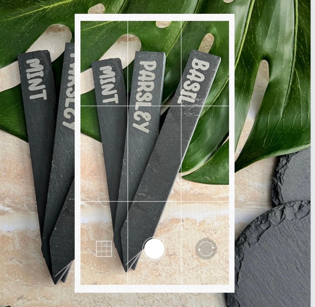 Rustic-style Black Slate Garden Markers - Etsy