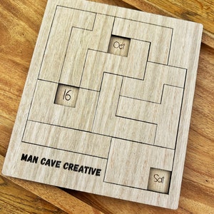 DAILY CALENDAR PUZZLE : the Original Wooden Challenge - Brain Training ...