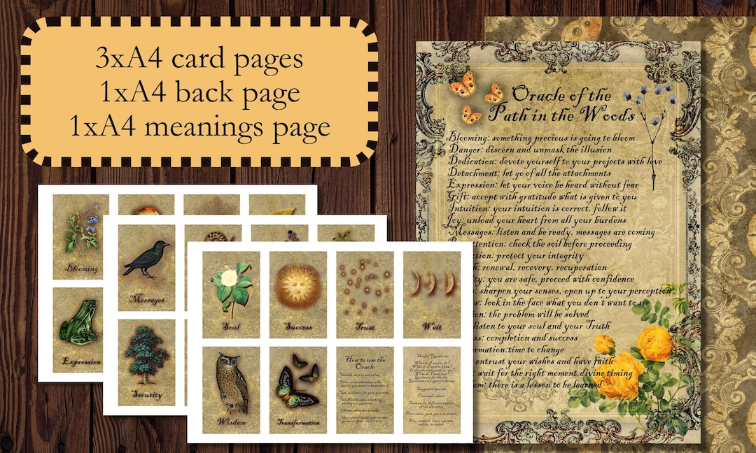 Printable Oracle of the Path in the Woods English Version INSTANT ...