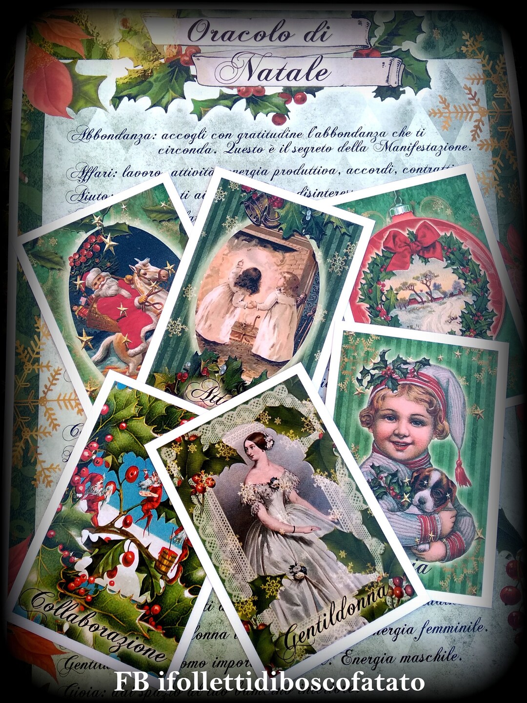 Victorian Christmas Oracle for Divination and Card Reading. Original ...