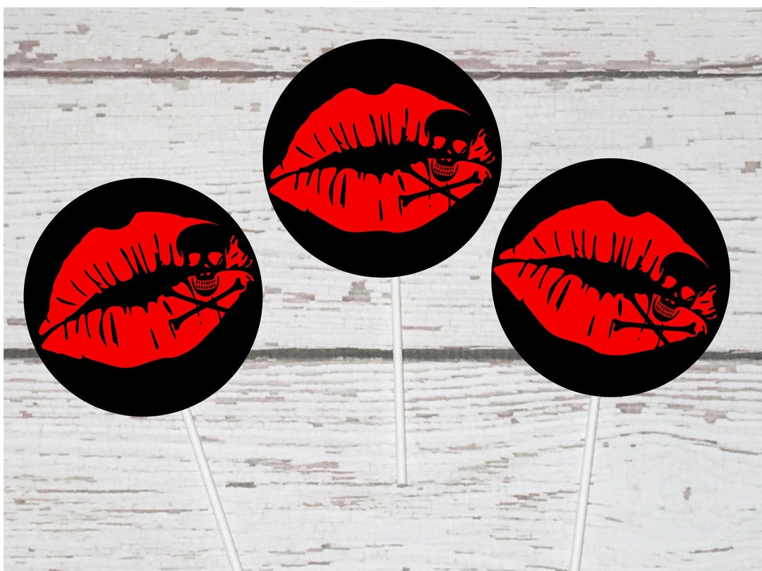 12 CT Vampire Cupcake Toppers Skull Cupcake Toppers Vampire - Etsy