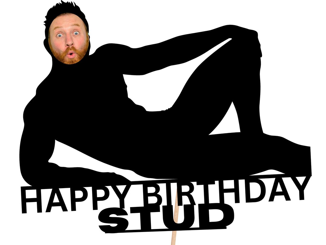 12 CT Sexy Man Silhouette Cake Topper Funny Party Food Picks Custom ...