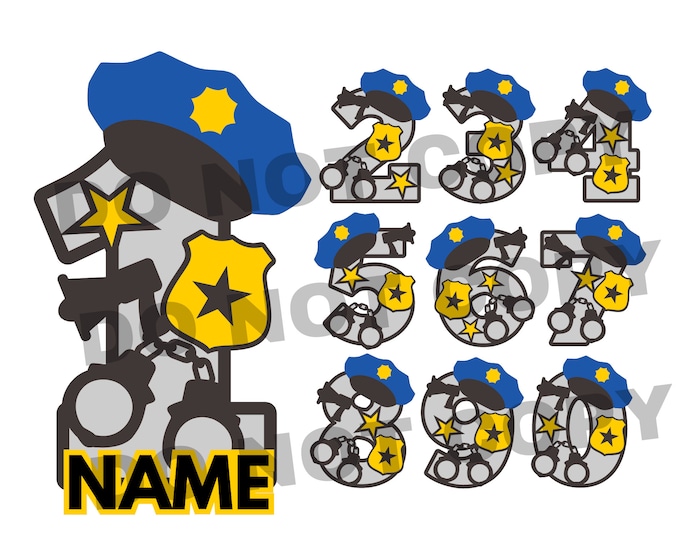 Personalized Birthday Cake Topper Police Officer Cake Topper Fire ...