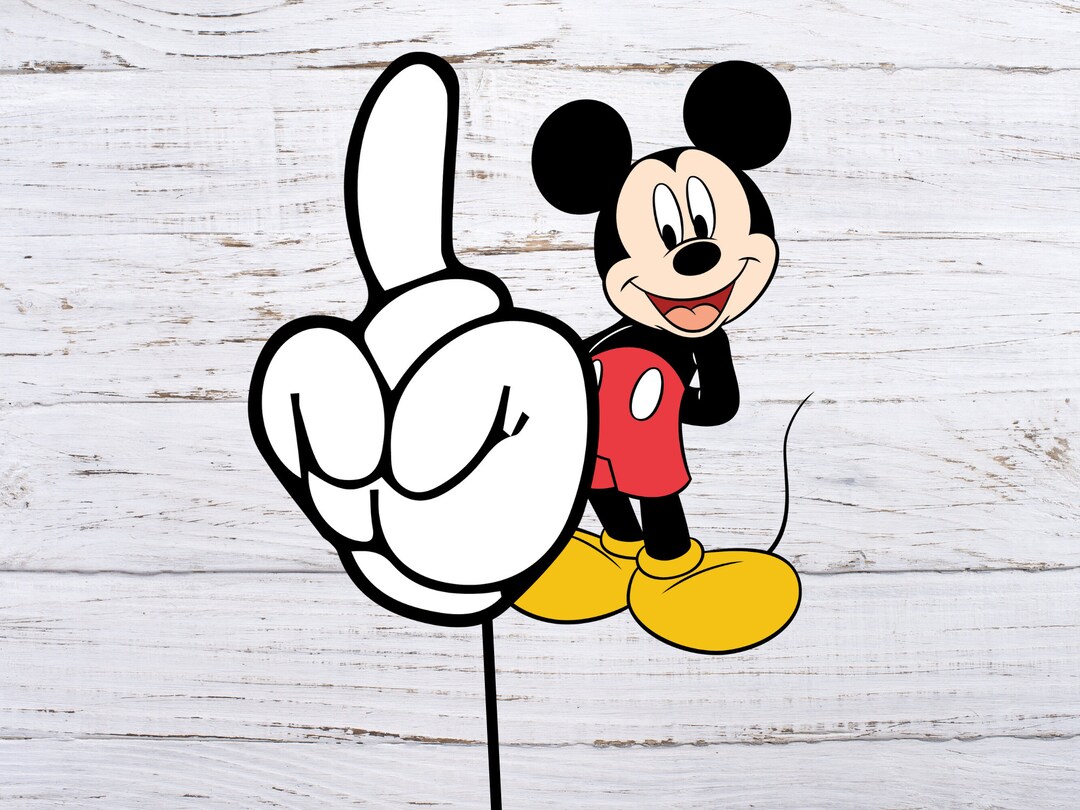 Mickey Cake Topper Mickey Hand Cake Topper Mickey First - Etsy