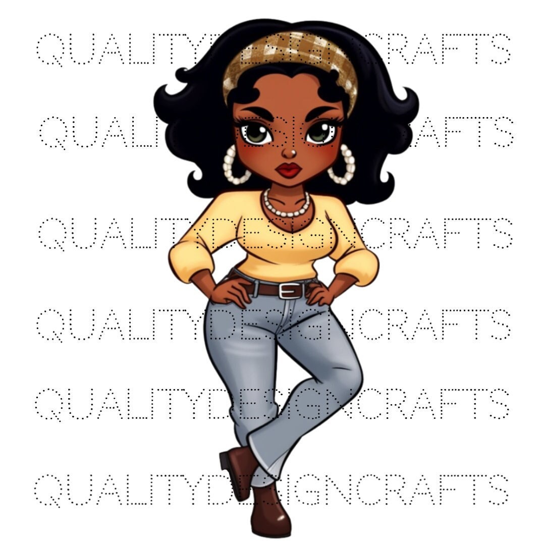 Transparent Fashion Doll Black Girl Magic Melanin Black Woman PNG Afro ...