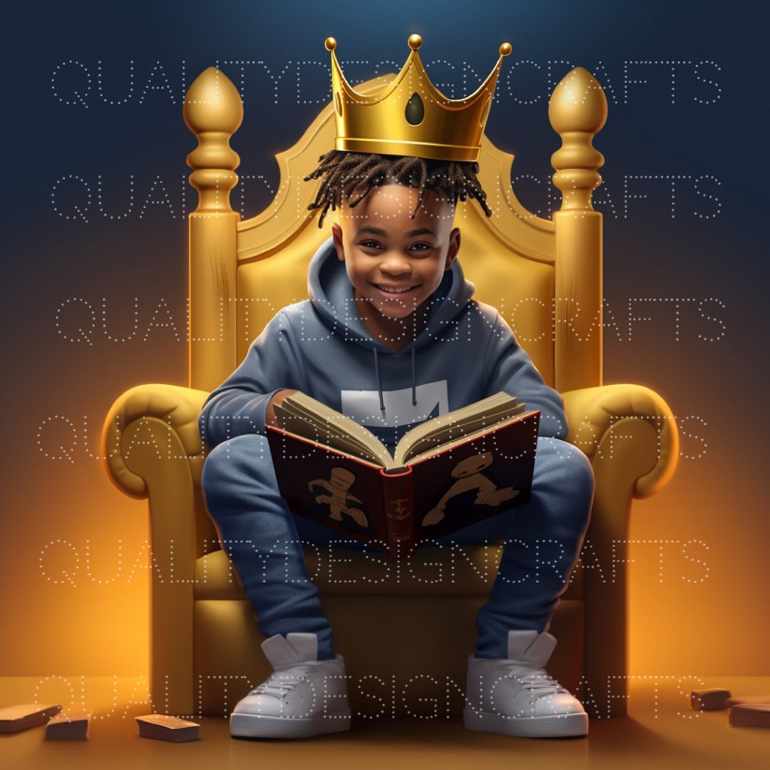 Empowering Black Boy Joy King Books Excellence Magic PNG Fashion Girl African American Clipart ...