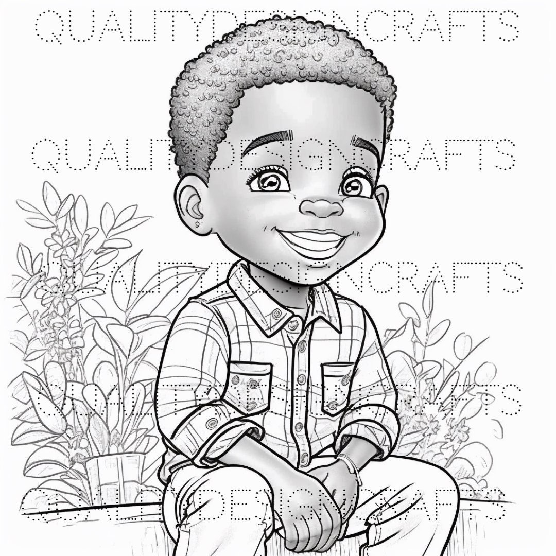 African American Child Coloring Pages