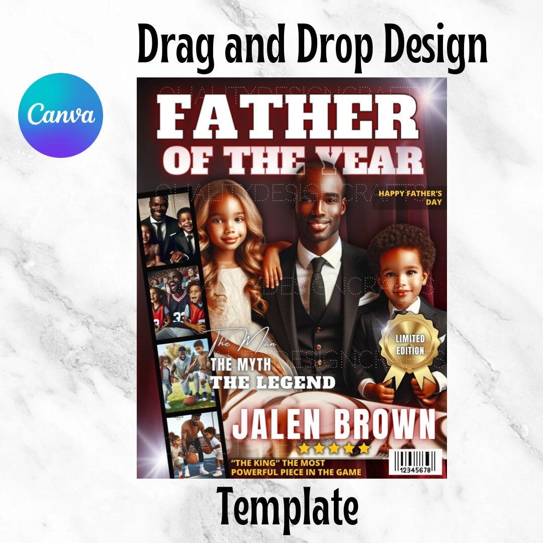 Viral Canva Magazine Cover Template Photo Collage Custom Gift for Him ...