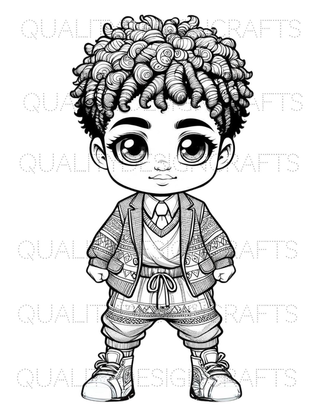Coloring Page Black Boy Magic King Melanin Black Children PNG Afro ...