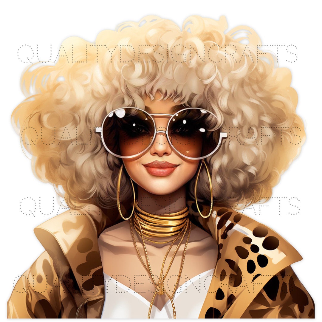 Transparent Beautiful Black Girl Magic Melanin Black Woman PNG Style ...