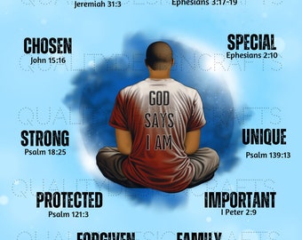 Transparent God Says I Am African King Black Men Magic Melanin PNG ...