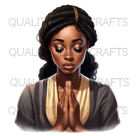 African American Christian Woman Clipart