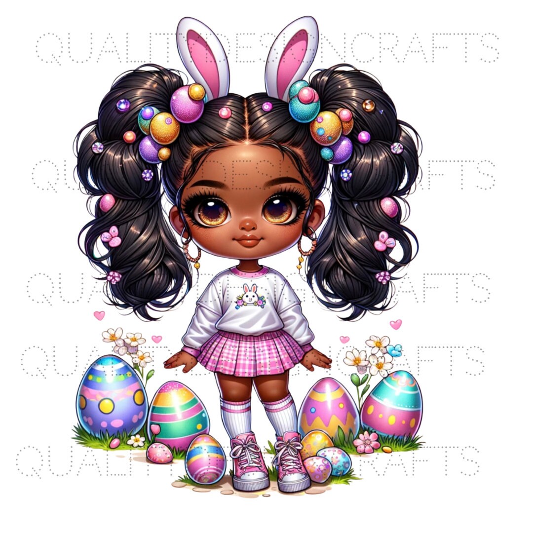 Beautiful Easter Black Girl Magic Melanin Black Woman PNG Afro Fashion ...