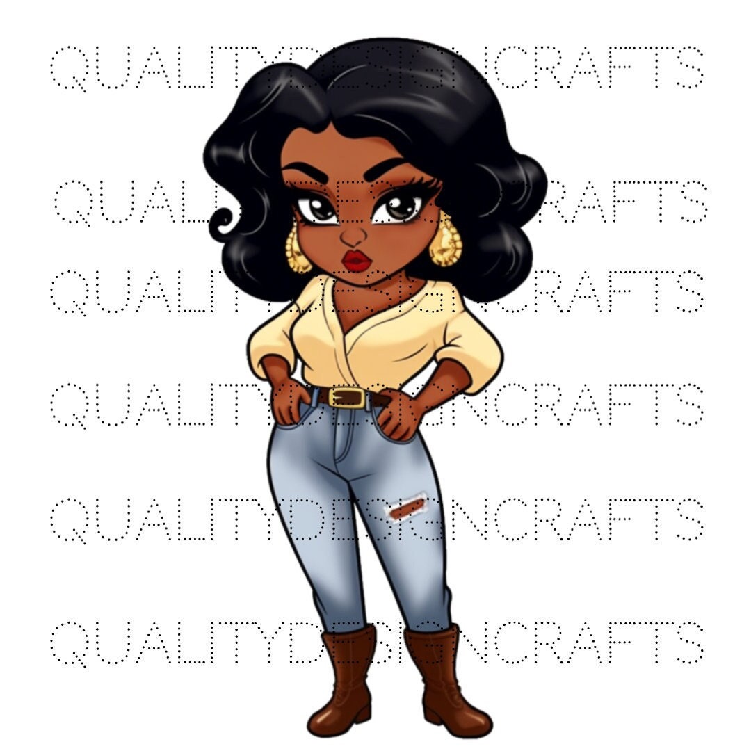 Transparent Fashion Doll Black Girl Magic Melanin Black Woman PNG Afro ...