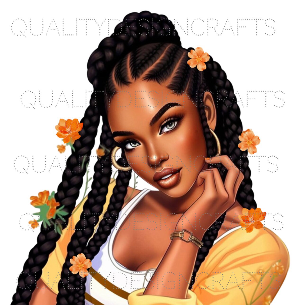 African American Girl Clipart