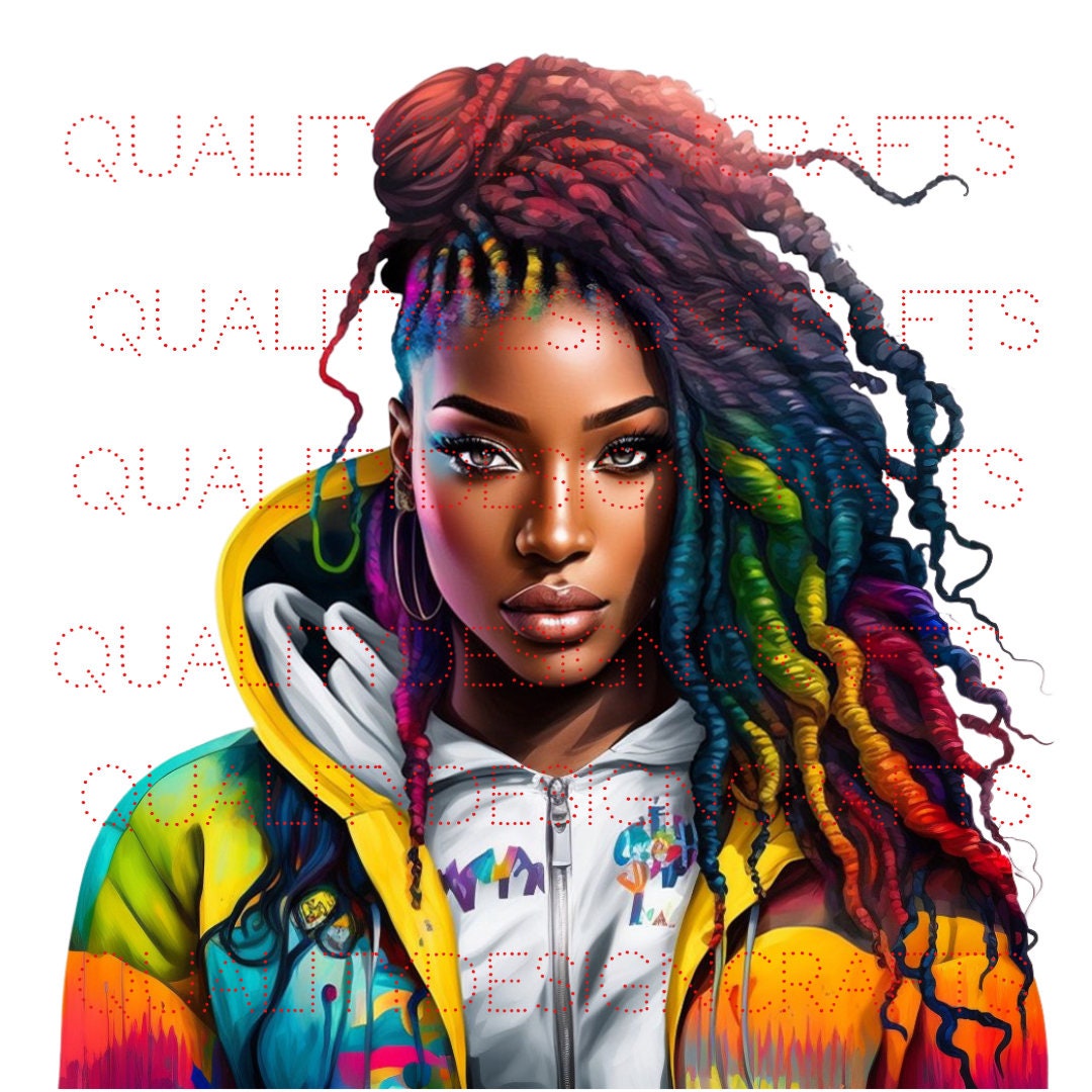 Beautiful Dread Loc Black Girl Magic Melanin Black Woman Png Etsy
