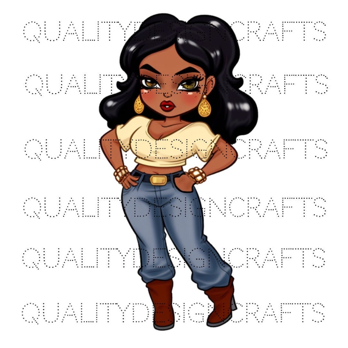 Transparent Fashion Doll Black Girl Magic Melanin Black Woman PNG Afro ...