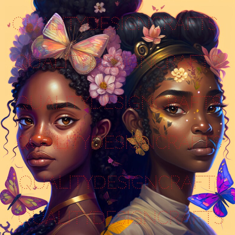 Queens Beautiful Black Girl Magic Melanin Black Woman Png Afro Etsy