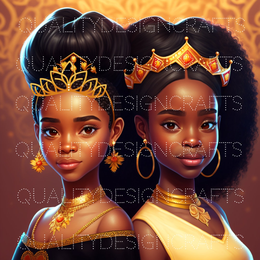 Queen Beautiful Black Girl Magic Melanin Black Woman PNG Afro Fashion ...