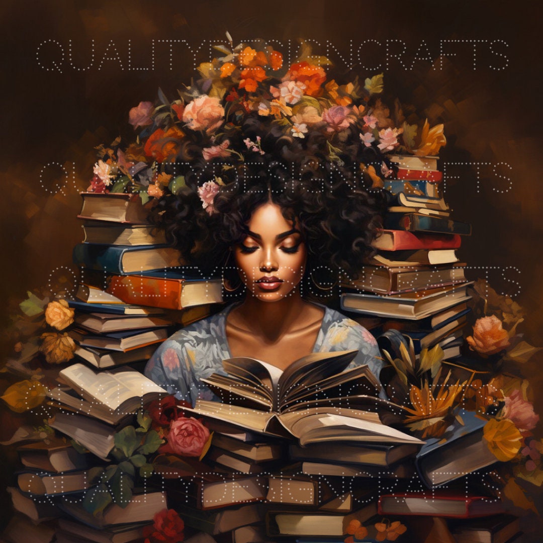 Book Black Girl Magic Melanin Queen College Black Woman PNG Afro ...