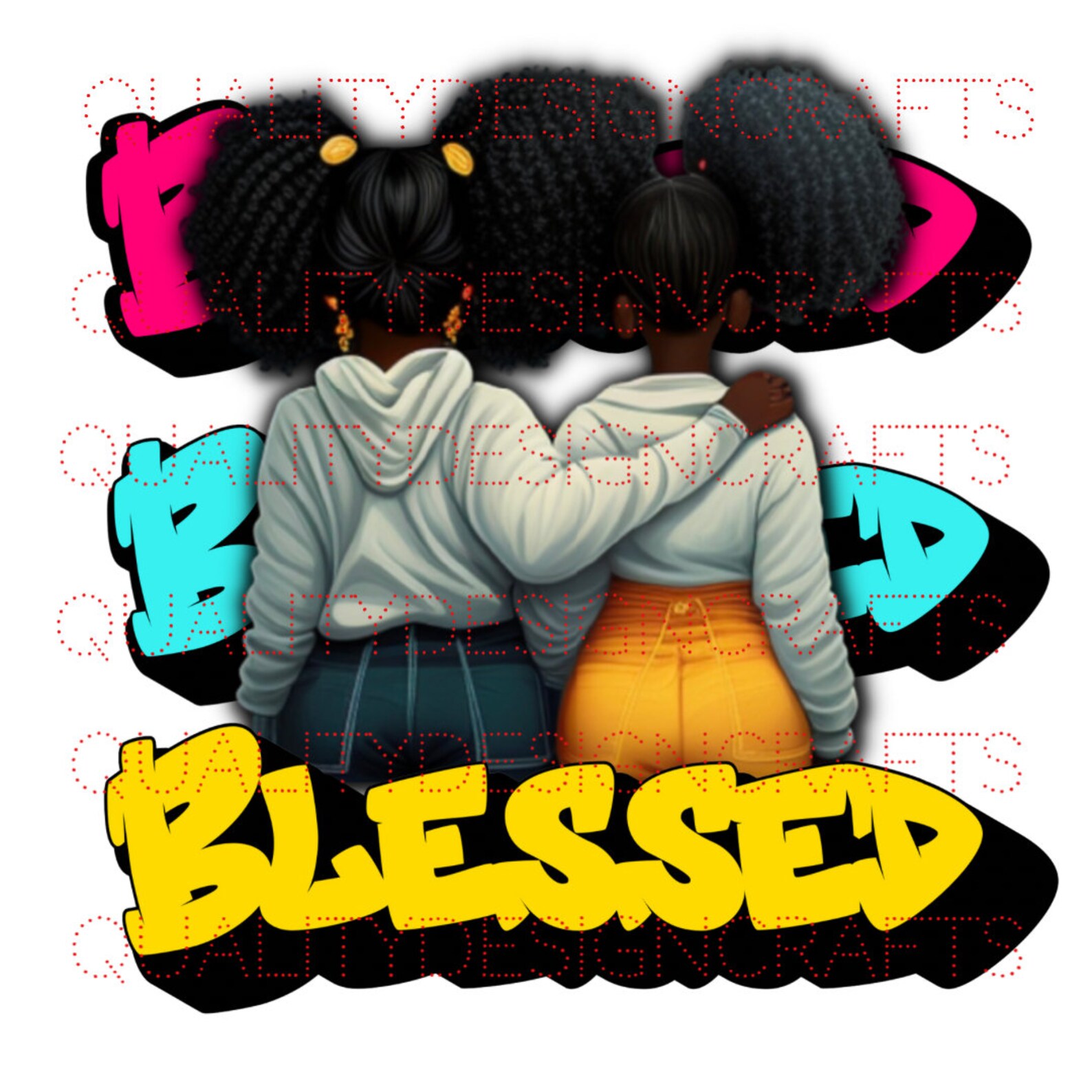 Transparent Blessed Black Girl Magic Melanin Black Woman PNG - Etsy