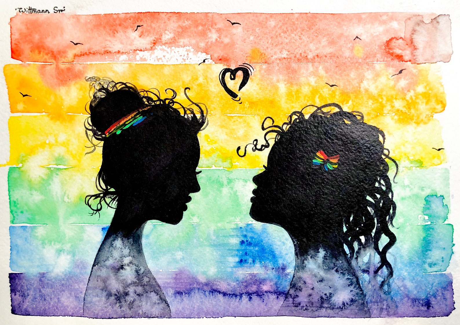 Custom Painting From Photo Lesbian Painting LGBT Wall Art | Etsy