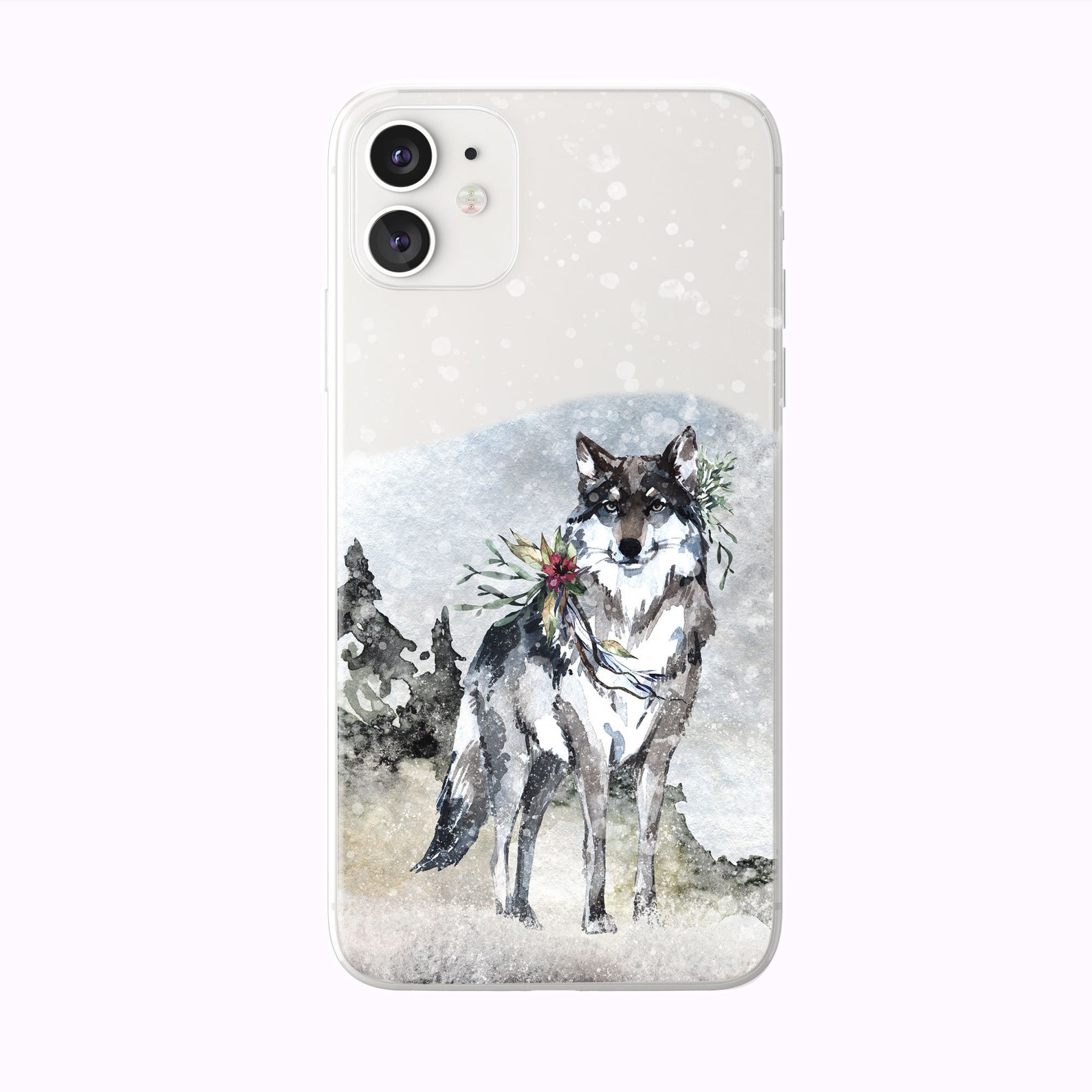 Mountain Forest Snow Wolf iPhone Case From Tiny Quail - Etsy