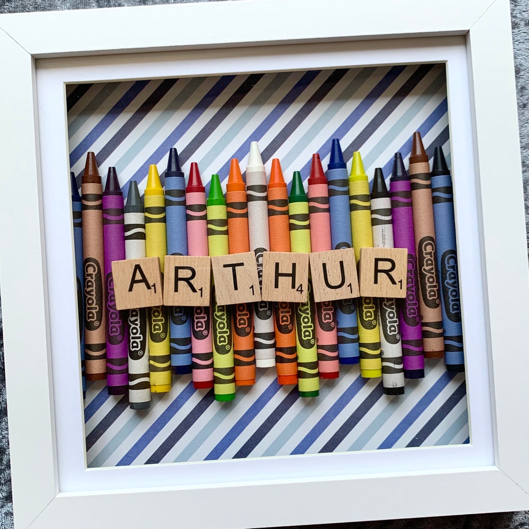 Boys Personalised Crayola Crayon Scrabble Childrens Name - Etsy