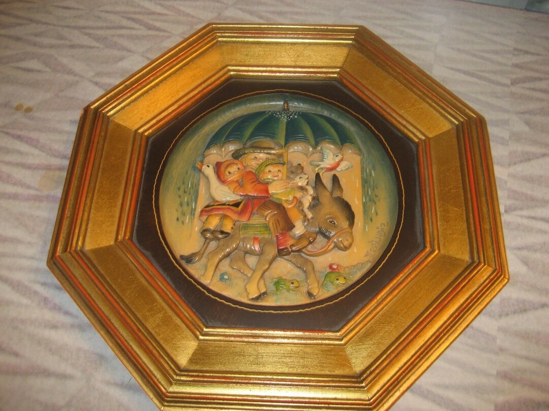 Anri Ferrandiz Wall Plate riding Through the Rain Limited Edition ...