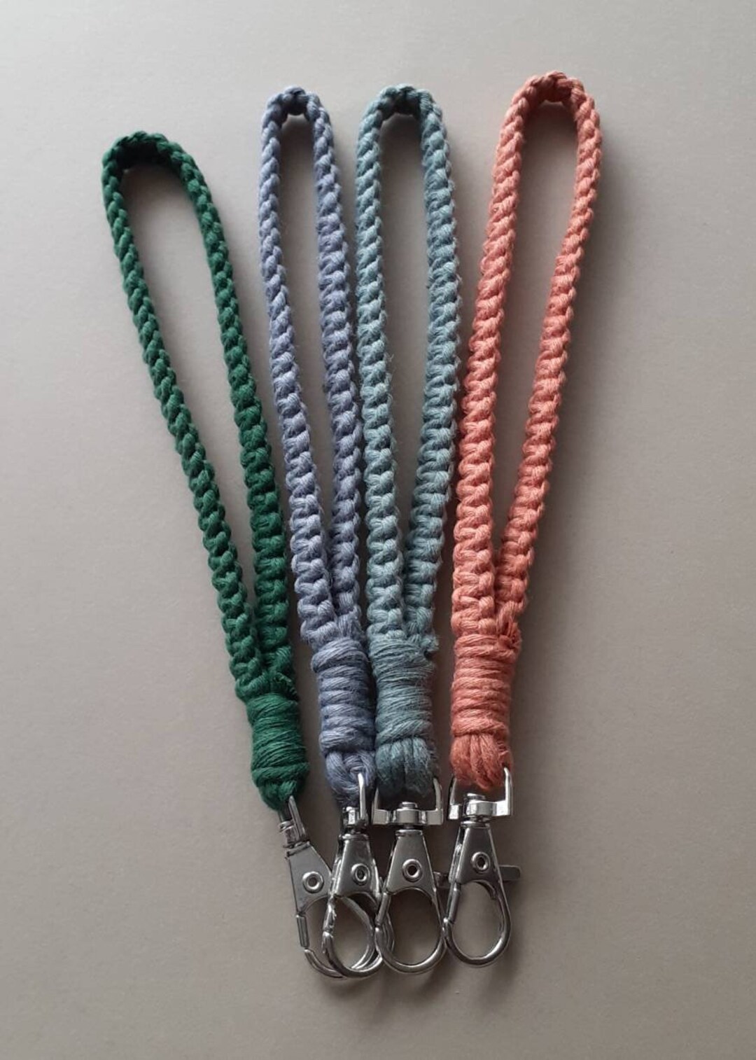 Wristlet Square Knot Macrame Rope Wristlet Keychain - Etsy