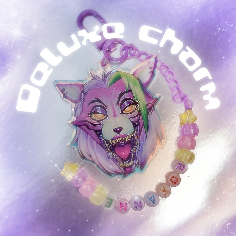 Roxanne Wolf Acrylic Charm and Vinyl Sticker - Etsy