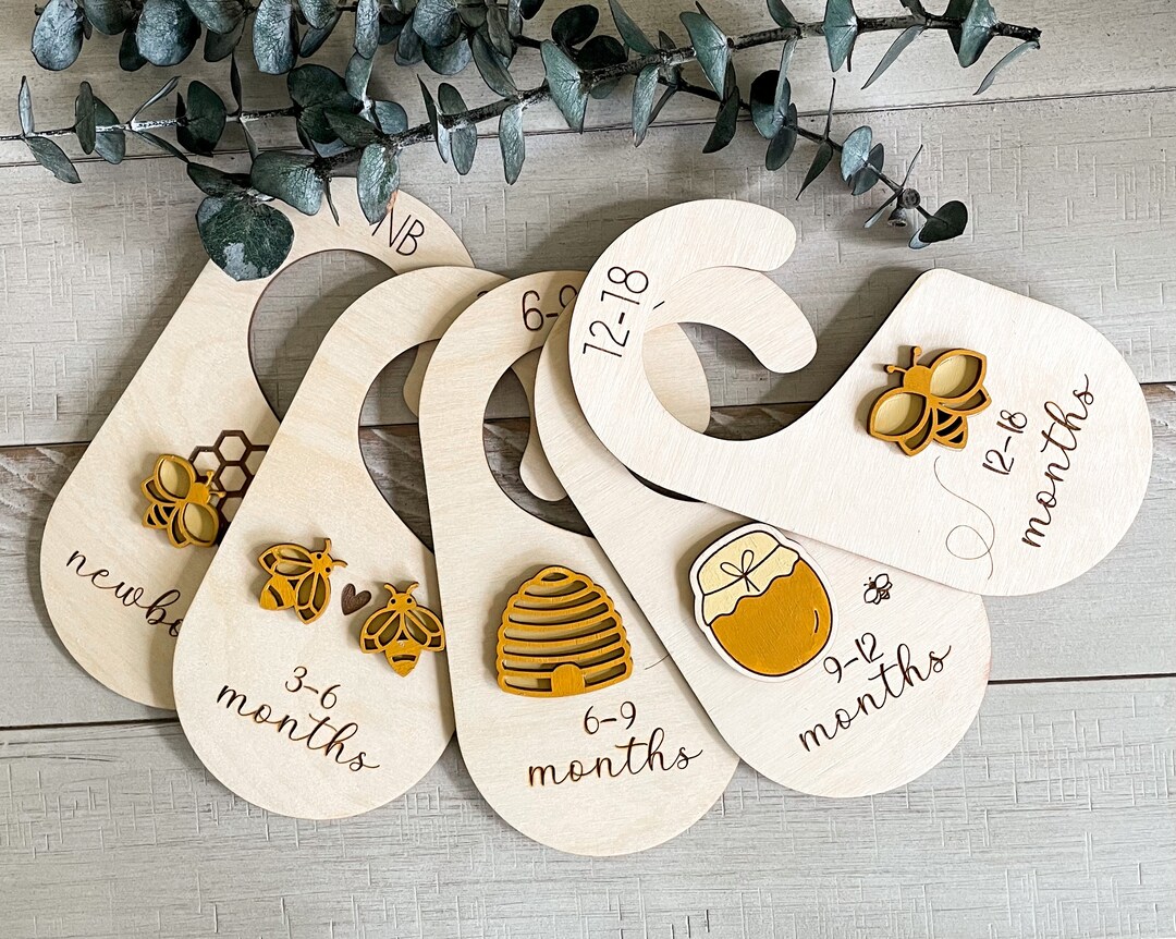 Baby Closet Dividers: Wooden Bee Nursery Clothes Organizer - Etsy