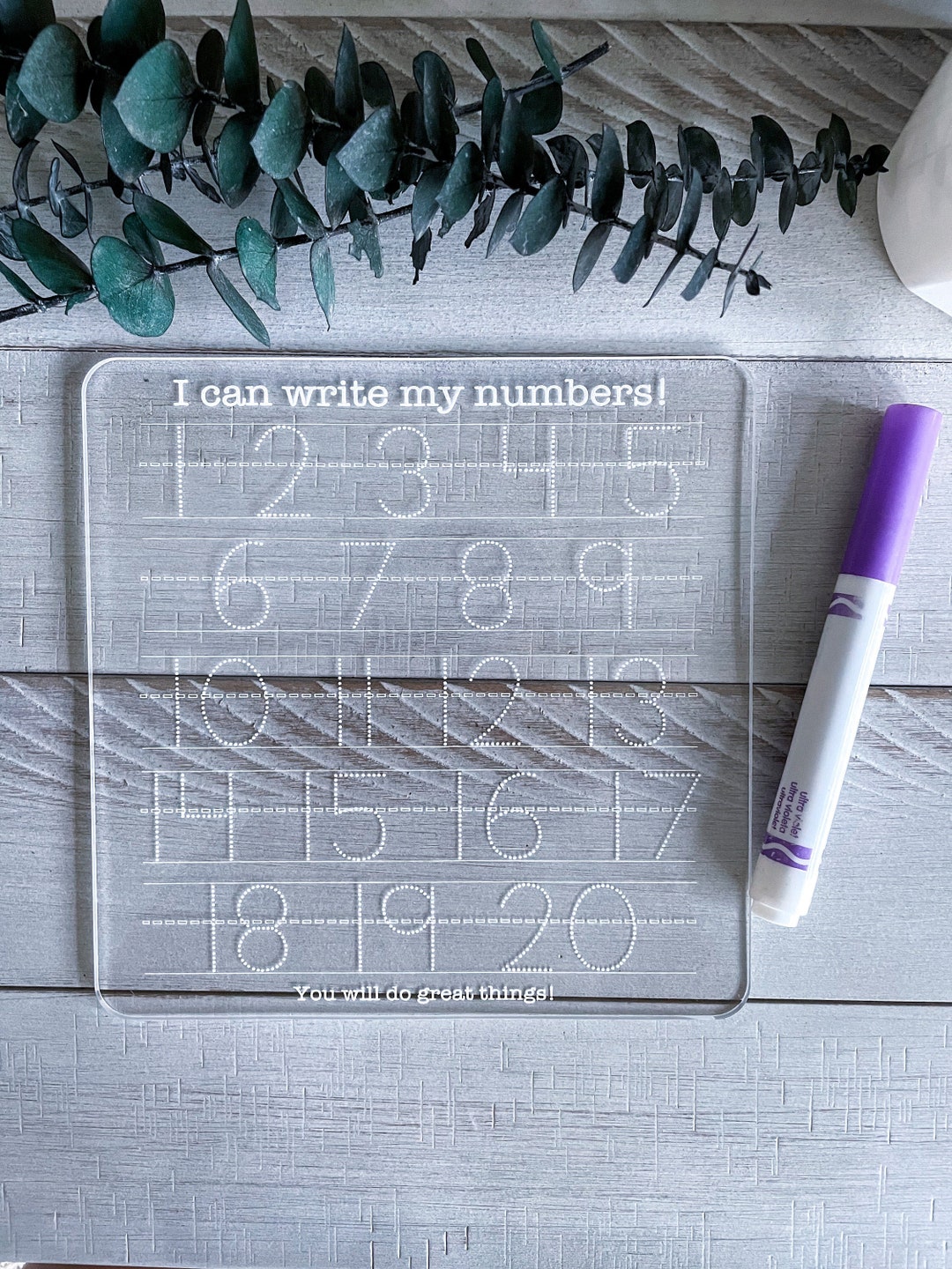 Acrylic Numbers Tracing Board: Reusable Educational Toy - Etsy