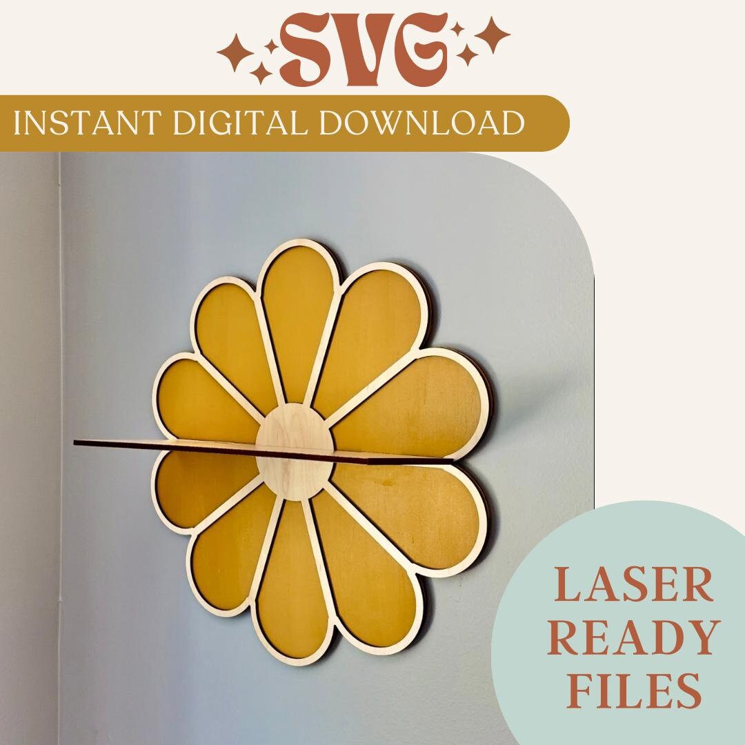 SVG Digital Download Flower Shelf Glowforge Ready Digital File, Laser ...