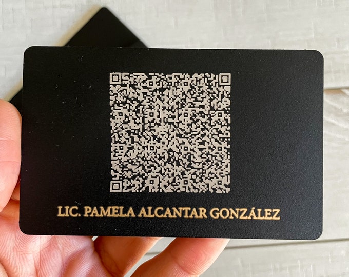 Personalized Metal QR Code Business Card Metal Business Card - Etsy