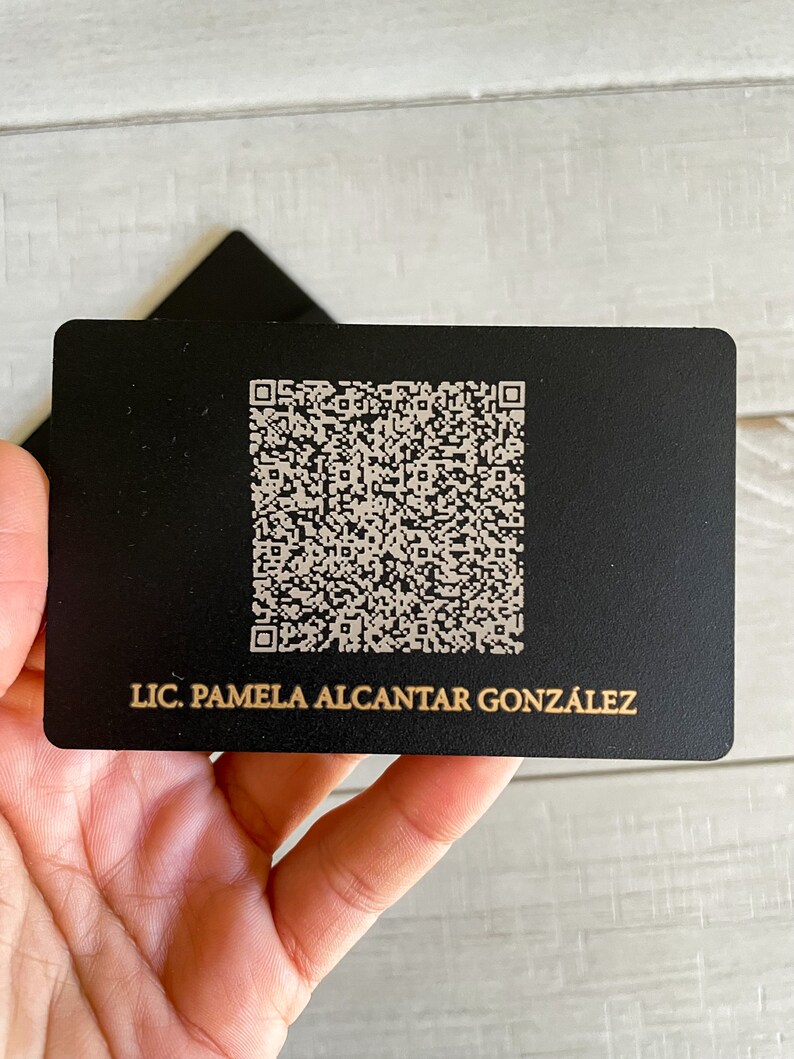 Personalized Metal QR Code Business Card Metal Business Card - Etsy