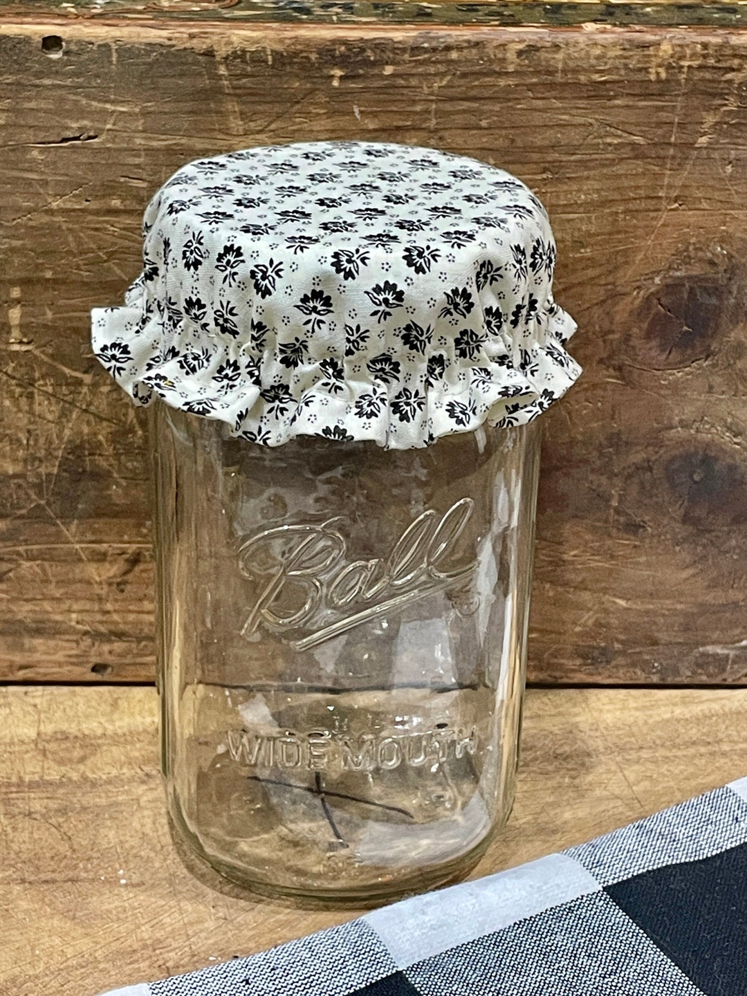 Sourdough Starter Fabric Jar Cover – Handmade Cozy Charm for Your ...