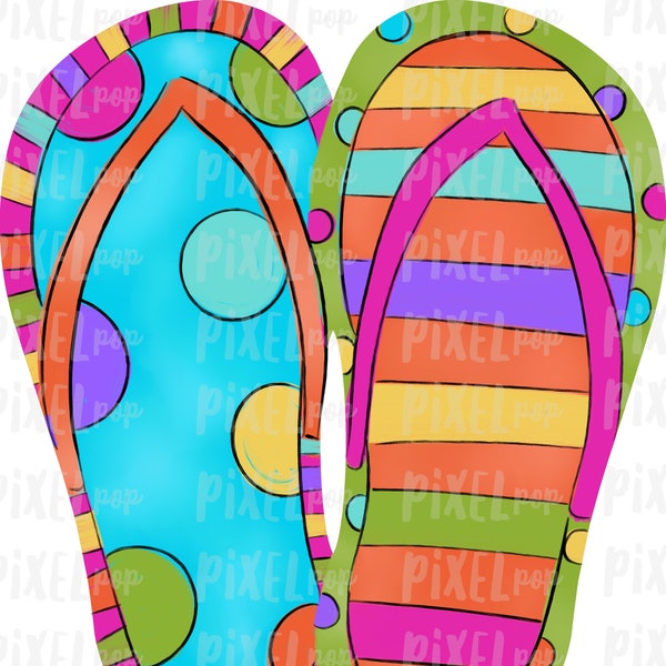 Flip Flops Clip Art - Etsy