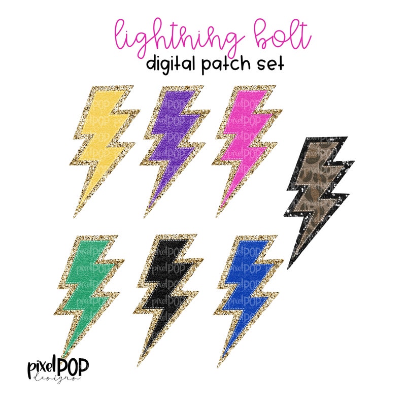 Lightning Bolt Patch - Etsy