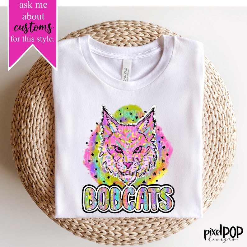 90s Girl Nostalgia Mascot Bobcats PNG | Bobcats Mascot Art | Team ...