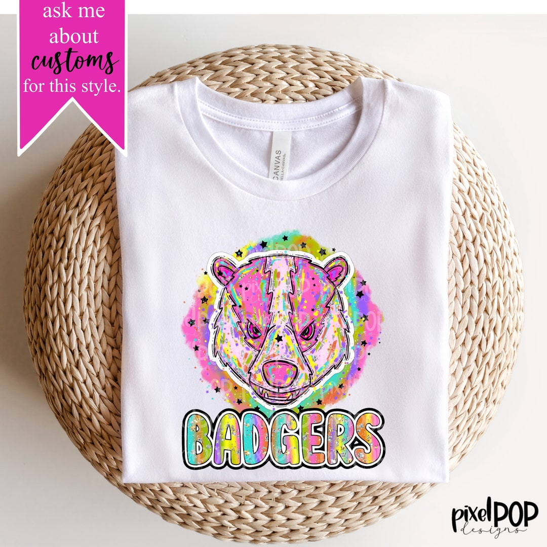 90s Nostalgia Mascots Badgers PNG | School Mascot Badgers Custom ...