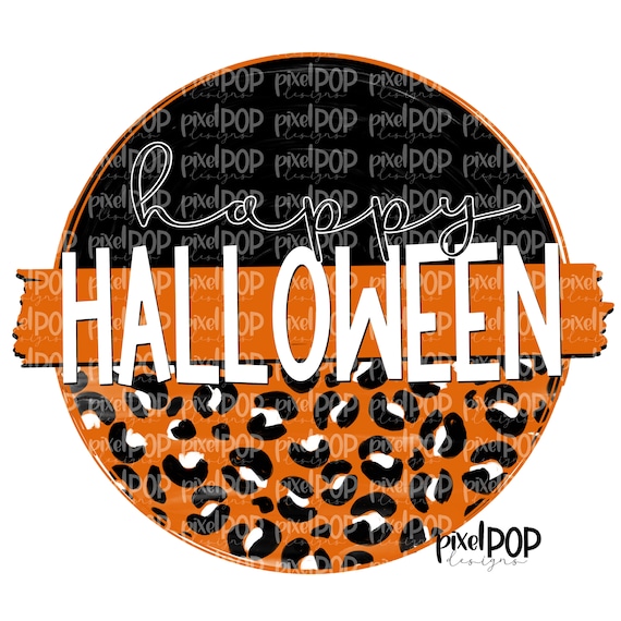 Happy Halloween Circle Banner PNG Halloween Art Design - Etsy