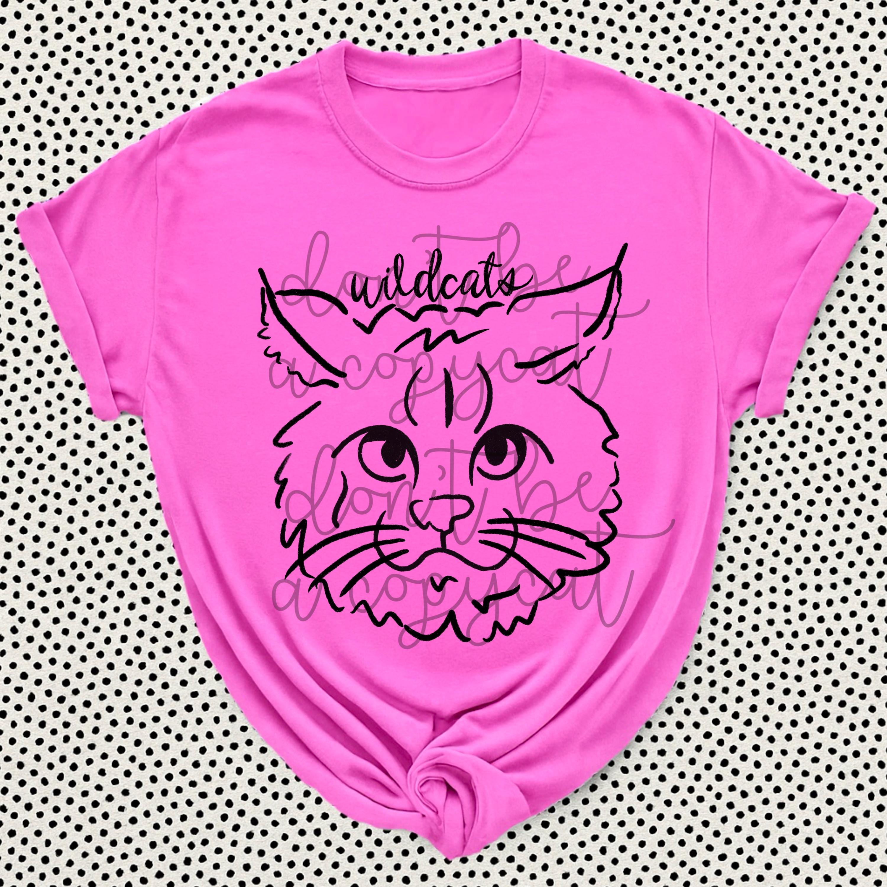 Doodle Mascots Wildcats Spirit Design PNG | School Mascot Custom ...