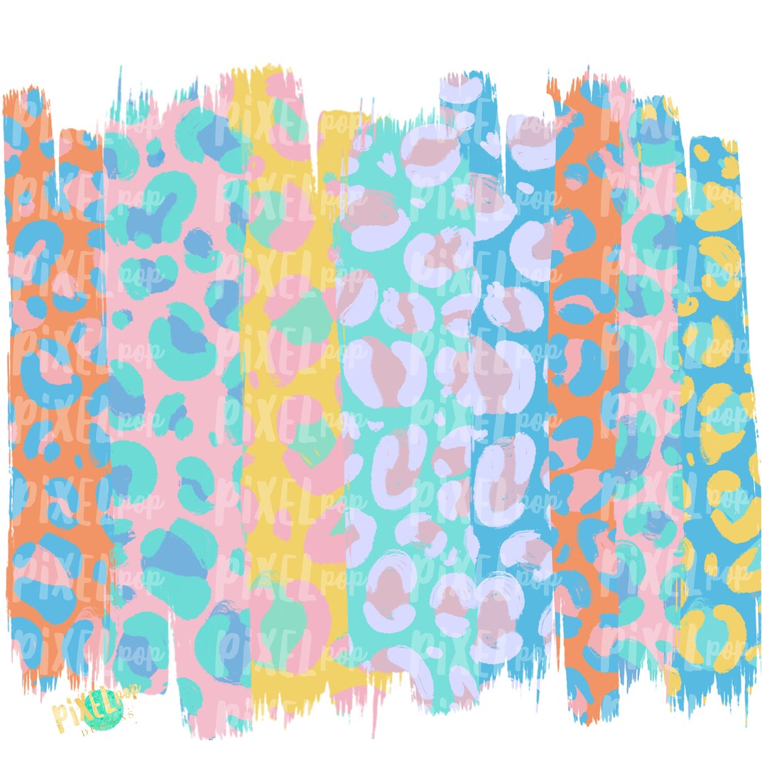 Pastel Leopard Print Brush Strokes Background PNG | Leopard Print ...