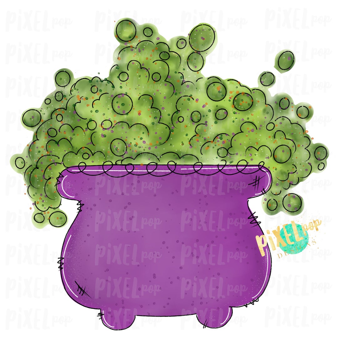 Cauldron Blank Halloween Sublimation PNG | Hand Drawn Sublimation ...