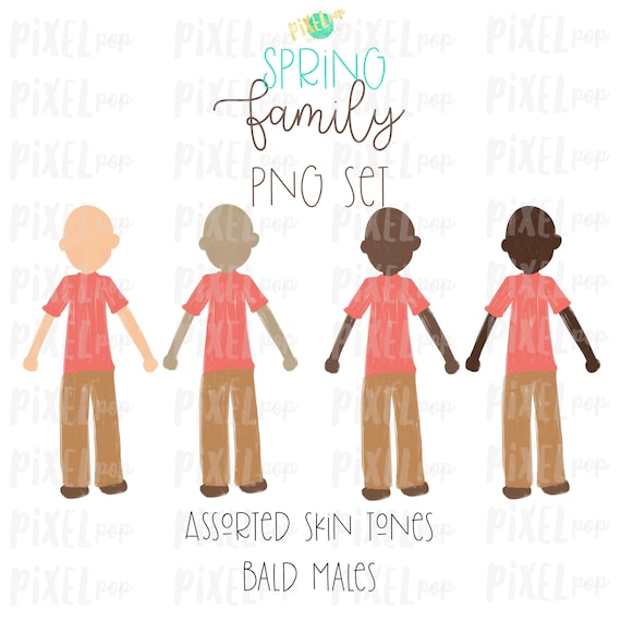 Assorted SPRING Bald Males Stick People Figure Family Members | Etsy