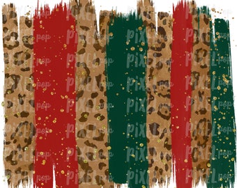 Christmas Gems Red Green Brush Stroke Background Sublimation | Etsy