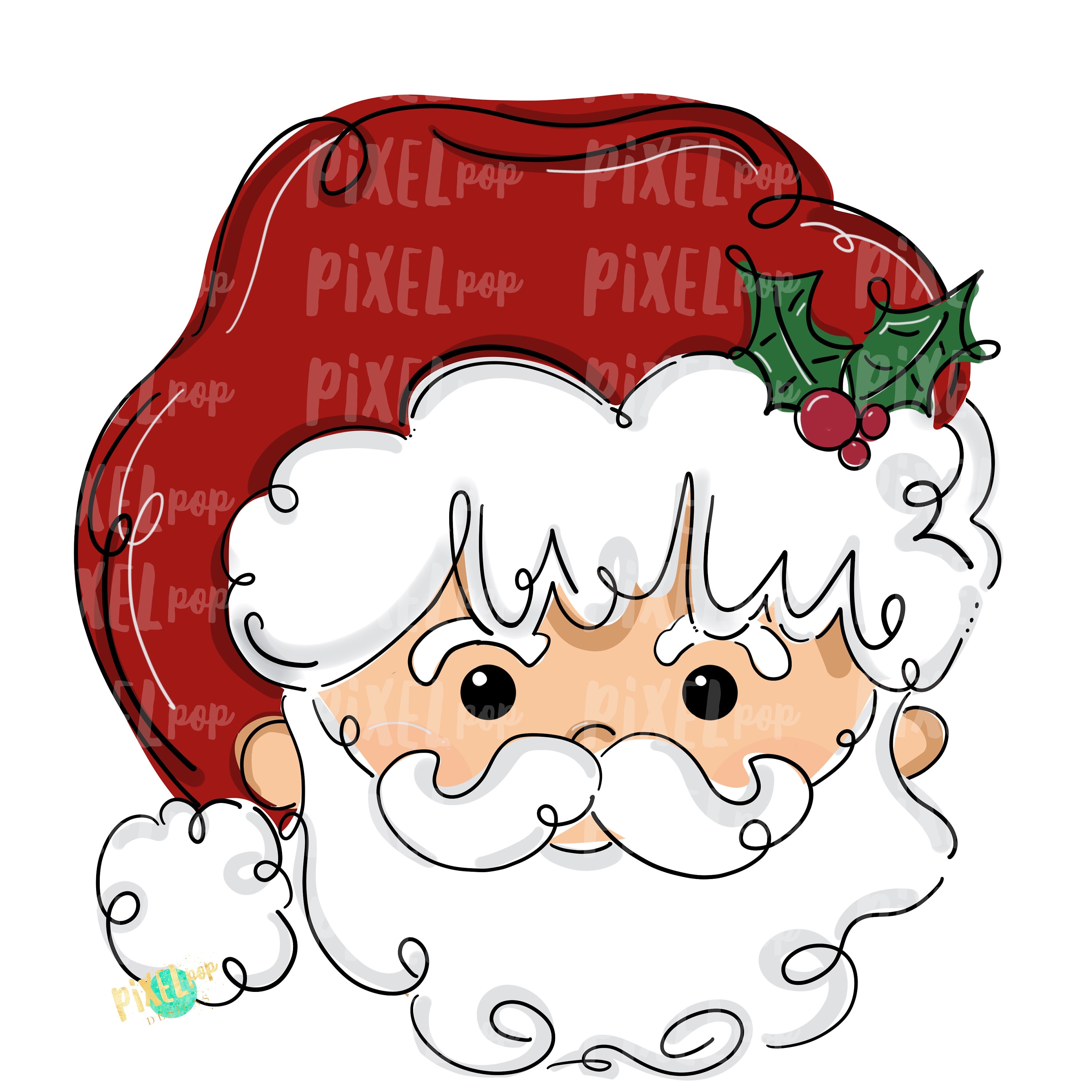 Simple Santa Claus PNG Christmas Sublimation Design Santa | Etsy