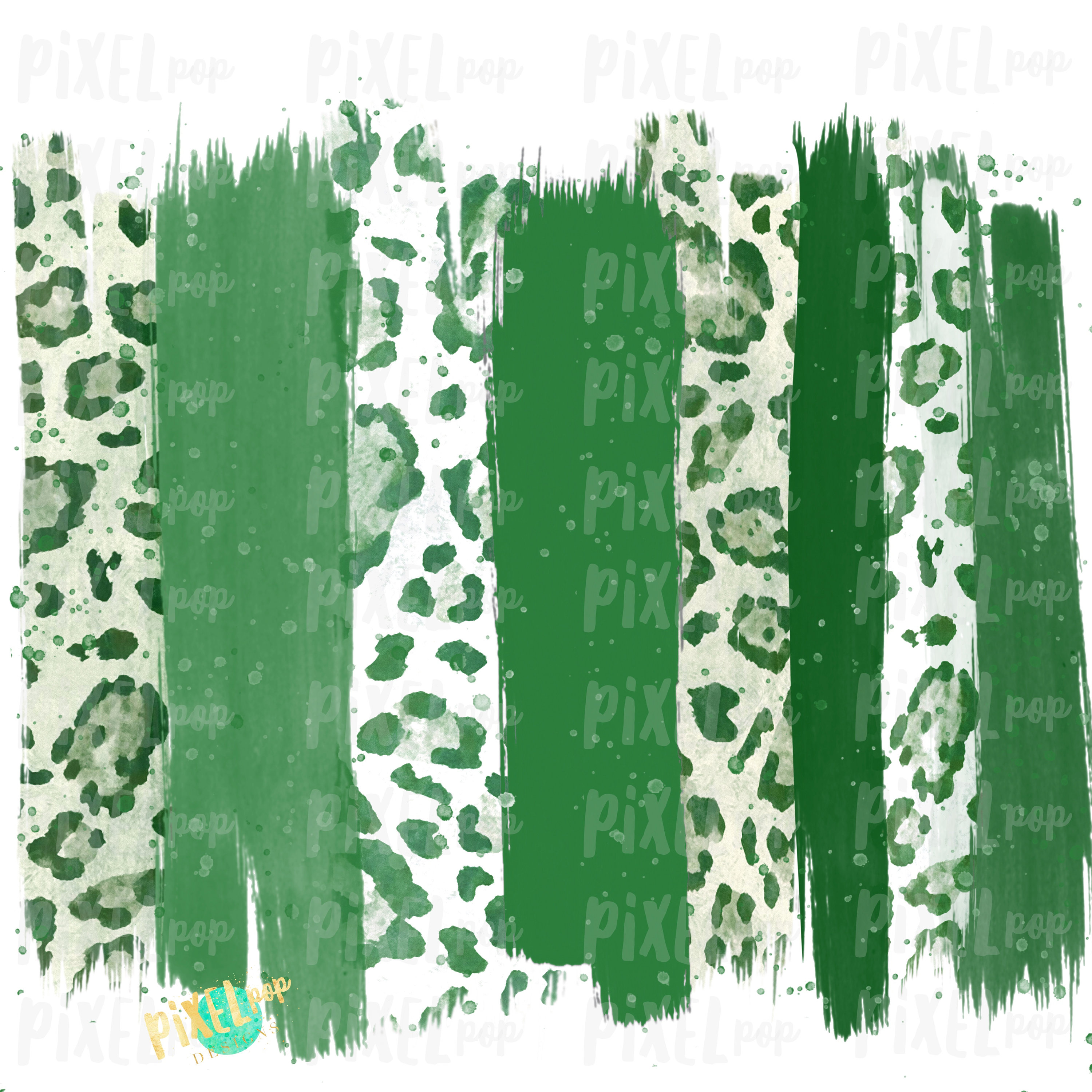 Green and White Brush Stroke Kelly Green Background Hand Drawn | Etsy